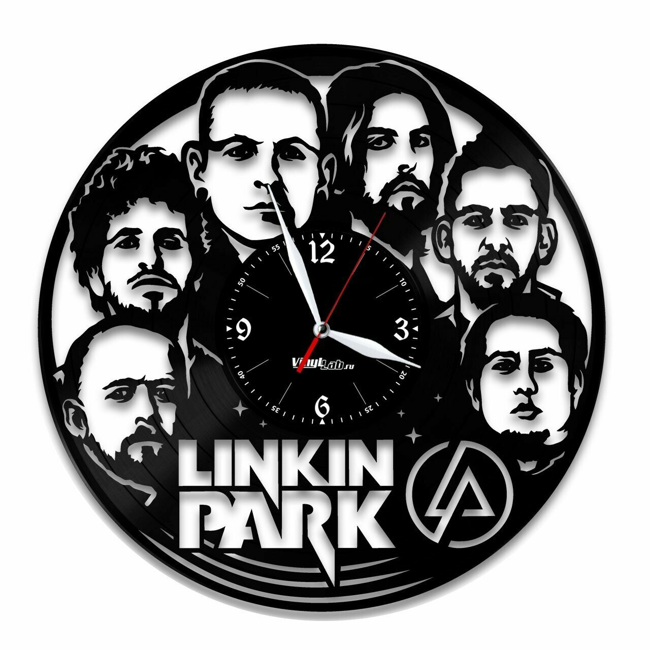 Часы из виниловой пластинки (c) VinylLab Linkin Park, диаметр 30 см