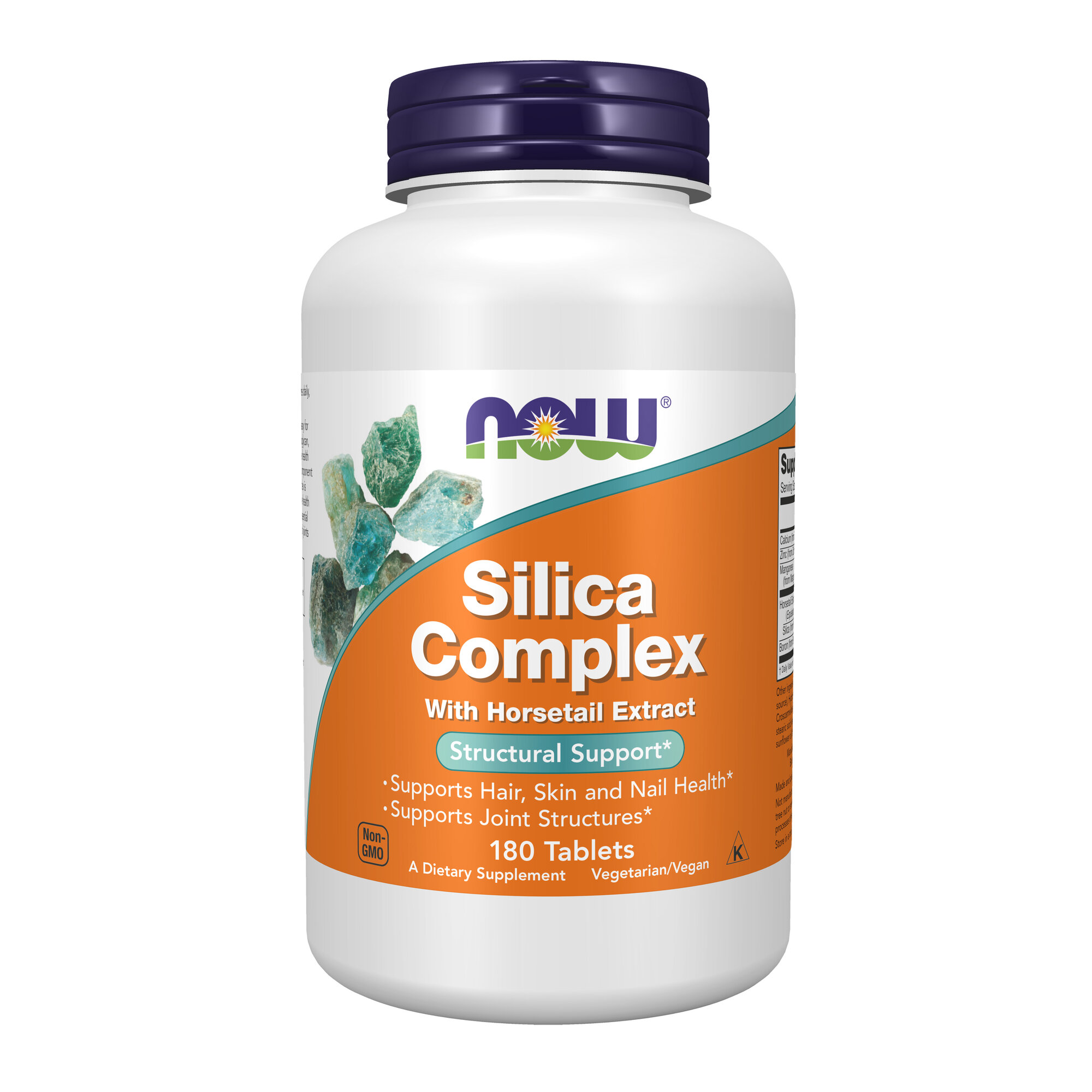 NOW Silica Complex, Кремниевый комплекс для суставов, 180 таблеток, Витамины для костей, волос, кожи, ногтей
