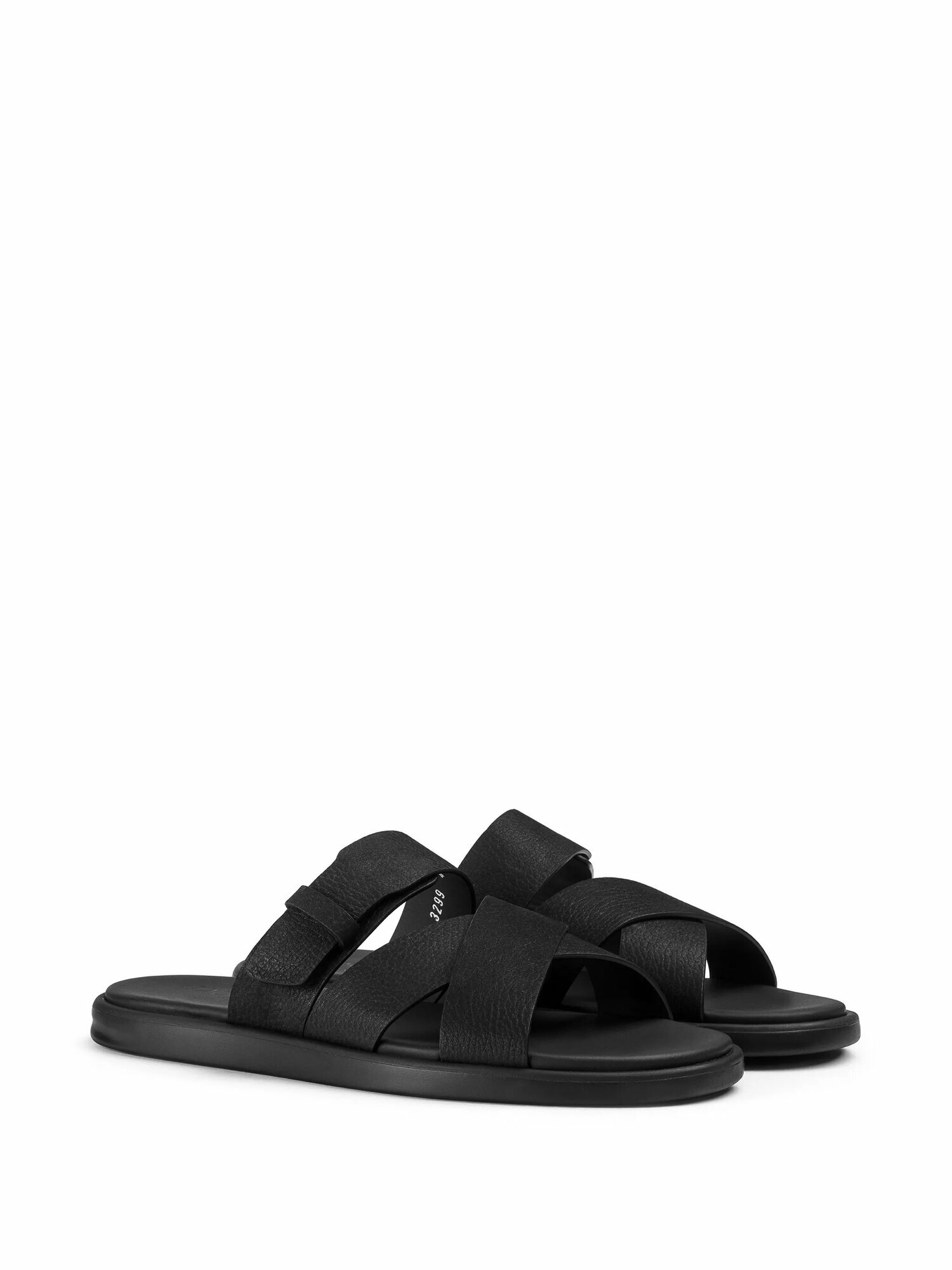 Босоножки Doucal's Crossover touch-strap sandals, размер 42, black/black — фото 1