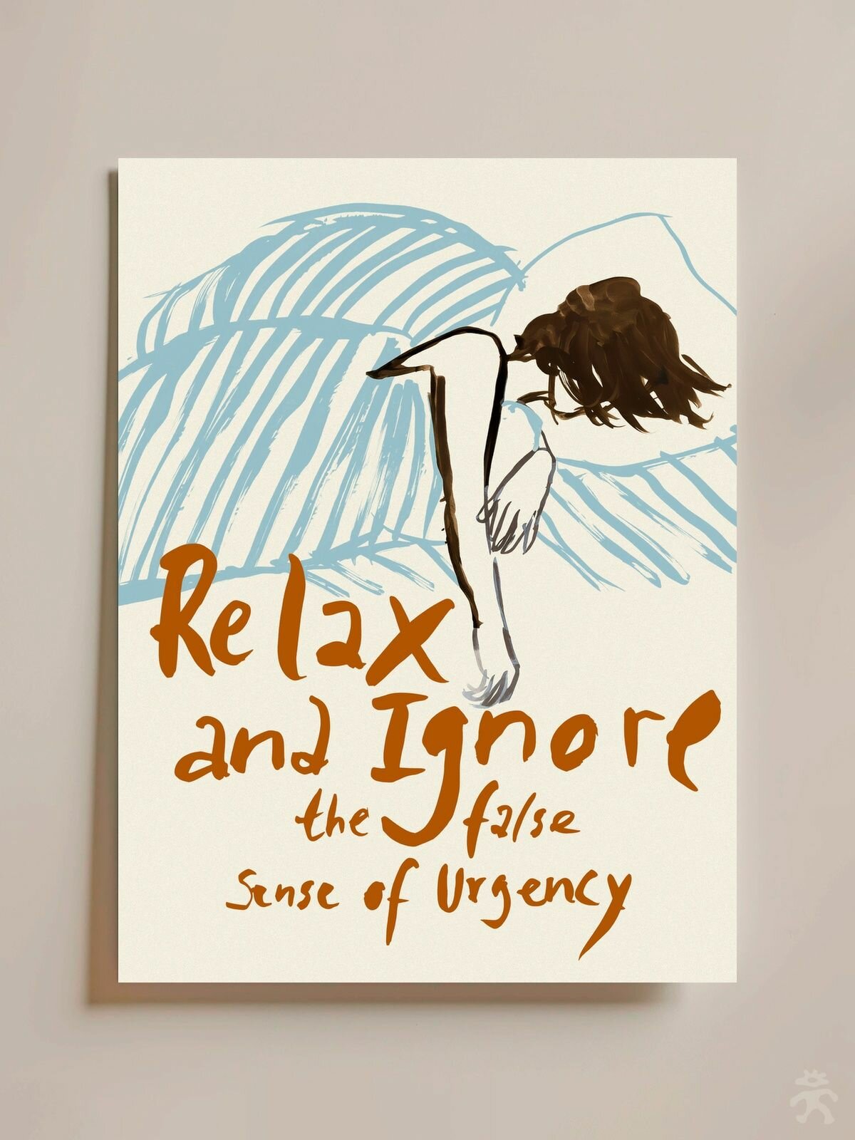 Интерьерный постер "Relax & Ignore" в стиле pinterest, 30х40см