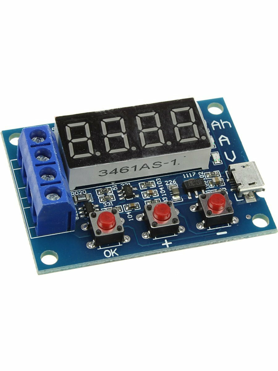 Тестер аккумуляторных батарей ZB2L3 (0-15V, 3A, 9999Ah)