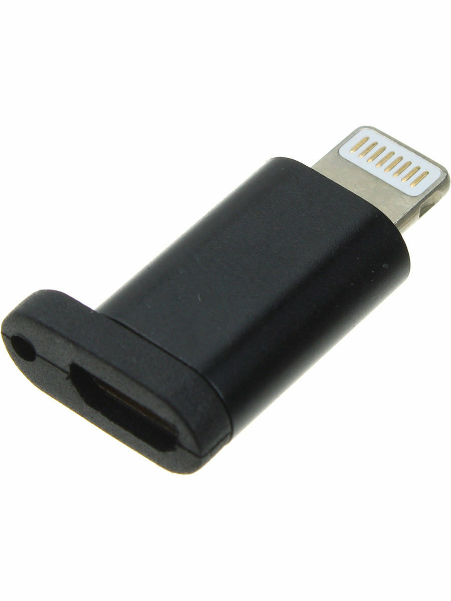 Переходник microUSB B(G)-Lightning 5 металл