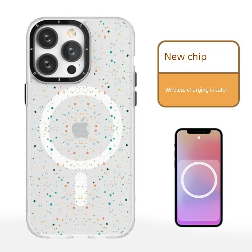 Чехол для iPhone 16 с функцией анимации чипа, антибактериальным покрытием, матовой текстурой и прозрачным дизайном