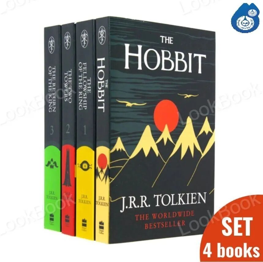 Властелин Колец книги трилогия + Хоббит на английском языке набор / The Lord of the Rings Hobbit set 4 books Tolkien J.R.R. на английском | Толкин Джон Рональд Руэл