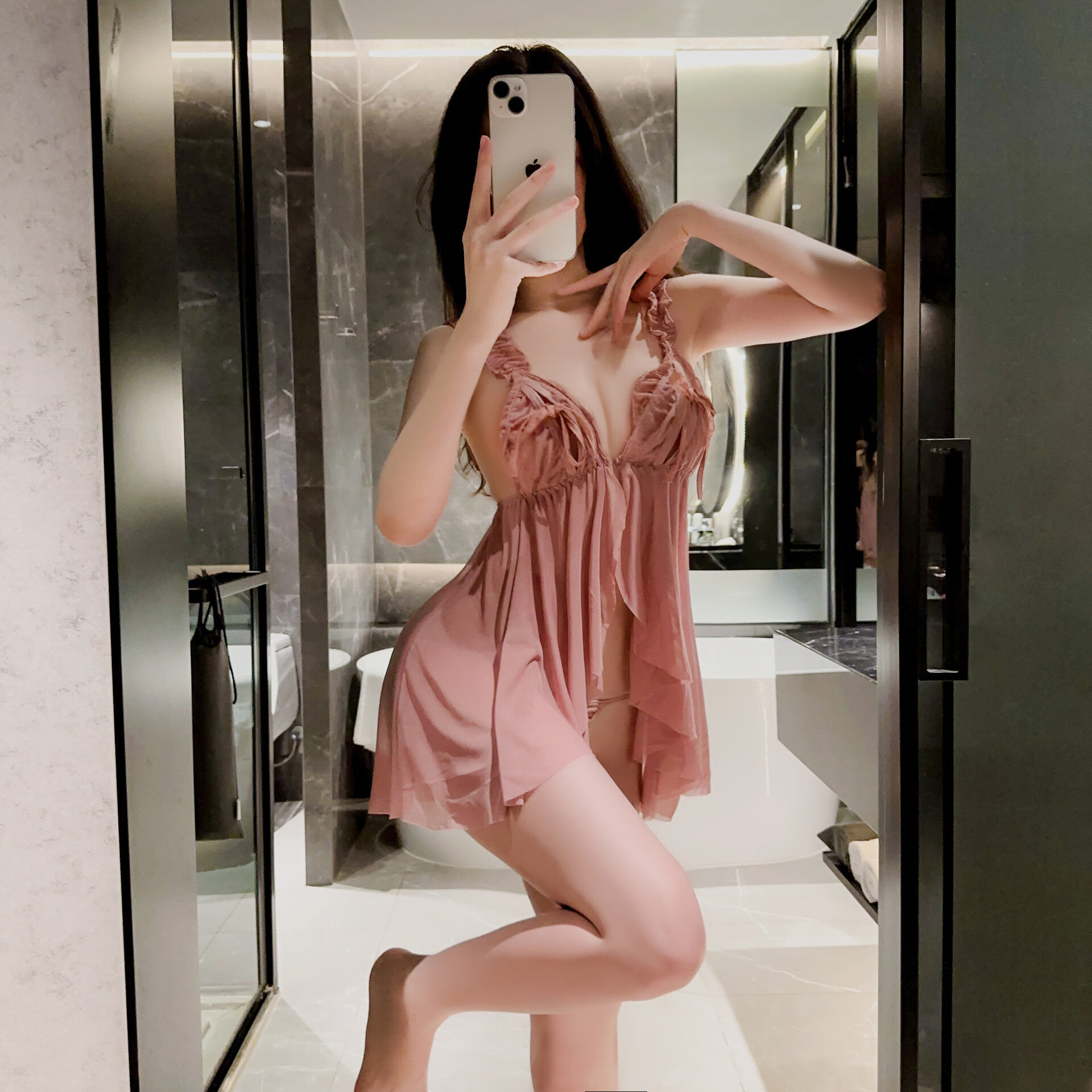 Сексуальная ночная одежда больших размеров для женщин, изысканное и соблазнительное белье, провокационное и кокетливое, не требует снятия, ночная сорочка с соблазнительными бретелями для спальни.