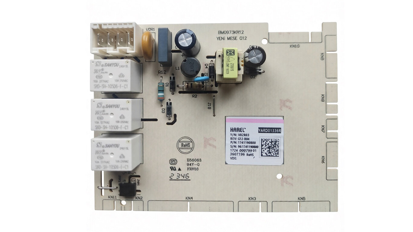 Модуль для посудомоечной машины BEKO 1741190800 (информация на плате: V02R03, G12-B04, информация на корпусе: 1510150025, 7679408335, 1510154215, E516650)