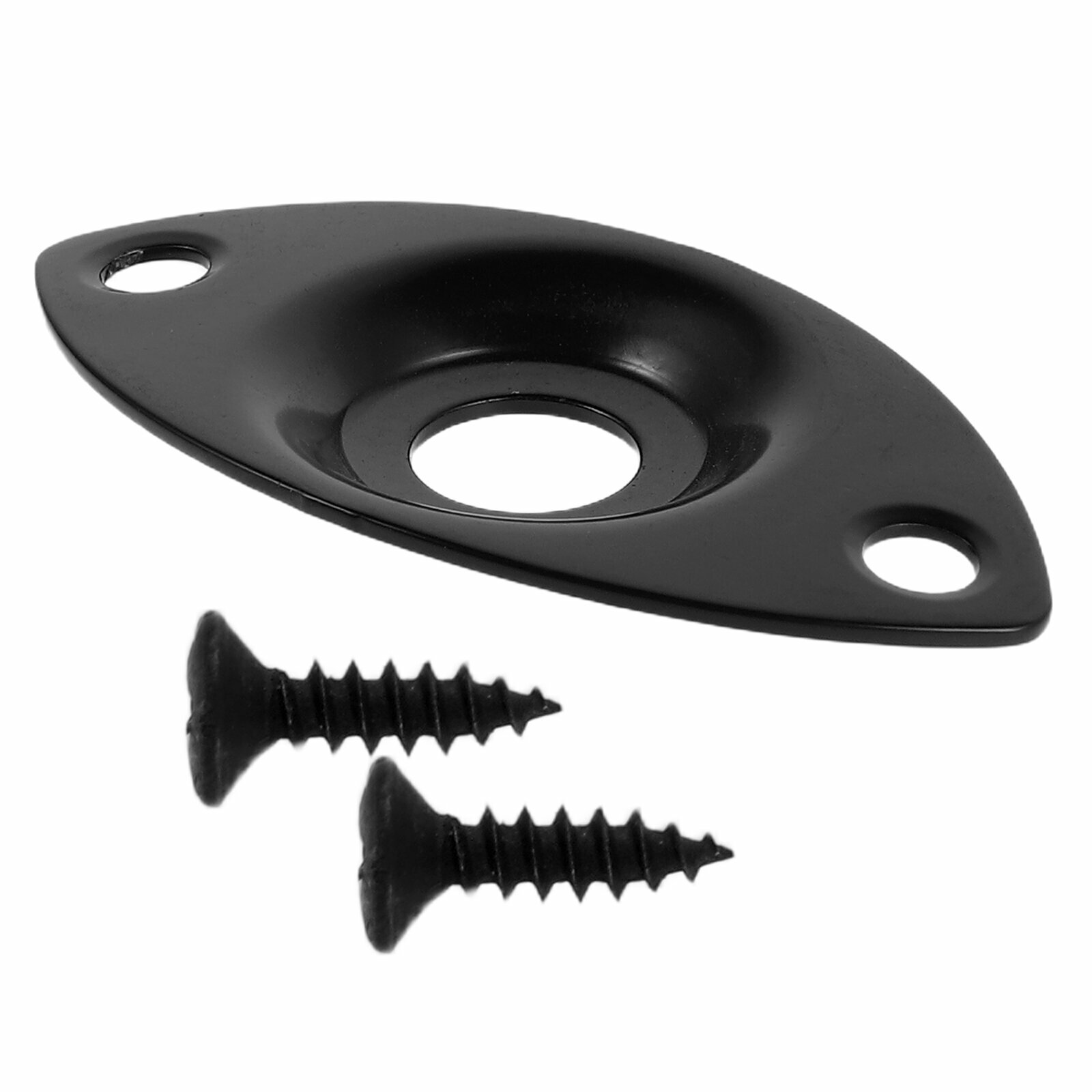 Металлическая накладка для гитарного разъема черного цвета для электрогитары и баса