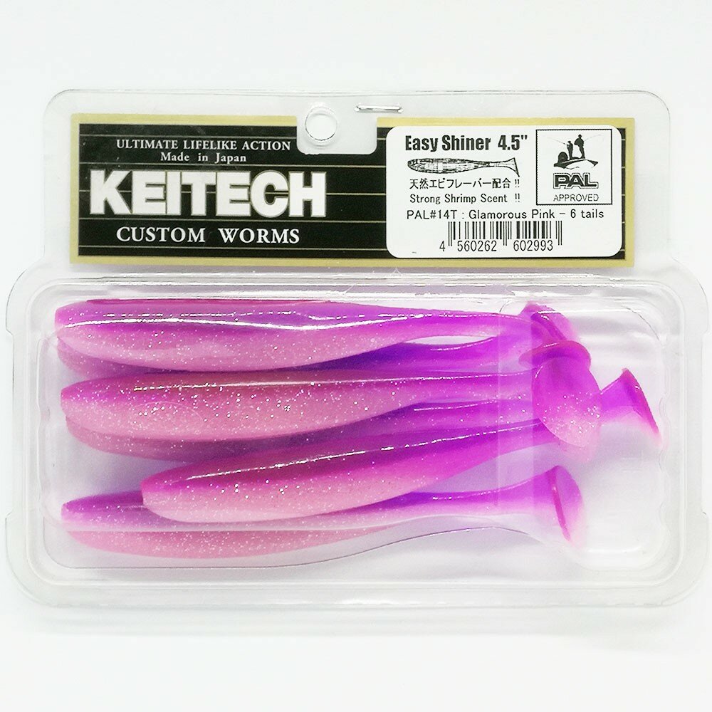 Приманка силиконовая Keitech Easy Shiner 4.5 PAL#14T Glamorous Pink