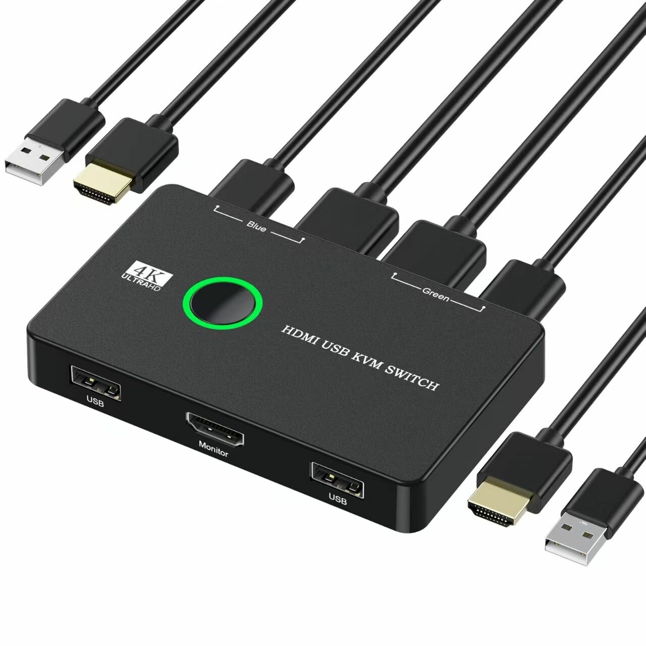 USB/HDMI/KVM переключатель для совместного использования клавиатуры, мыши, принтера и HD-монитора двумя компьютерами