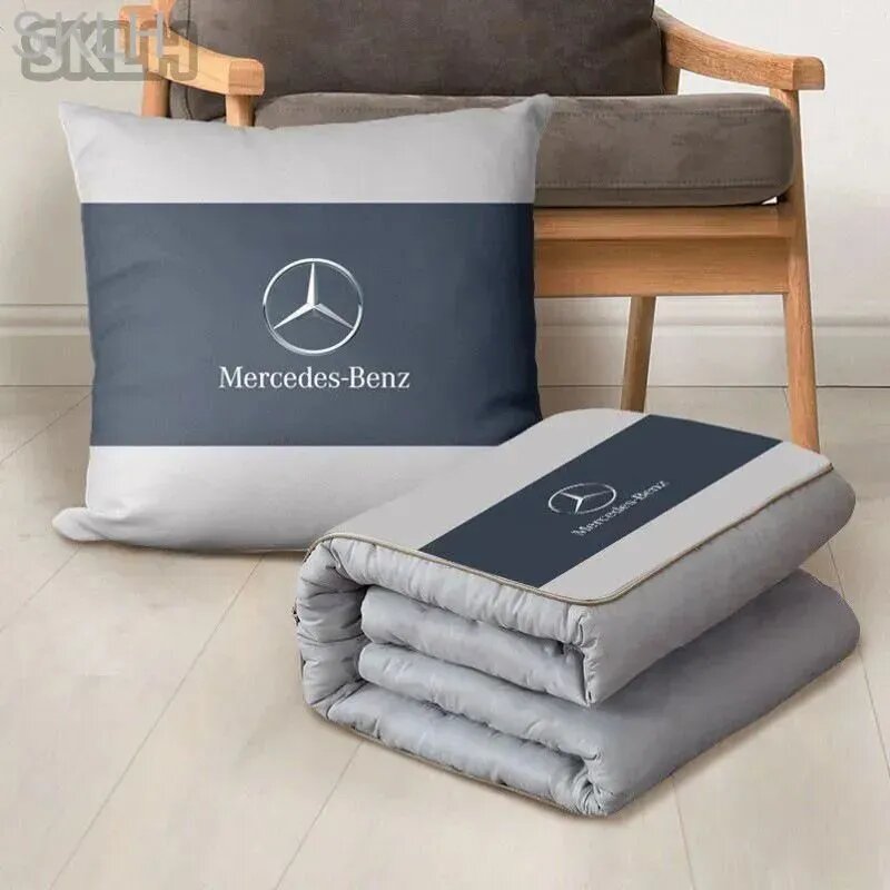 Премиум подушка-одеяло 2 в 1 для Mercedes-Benz Складное (40 40 см 105 150 см)