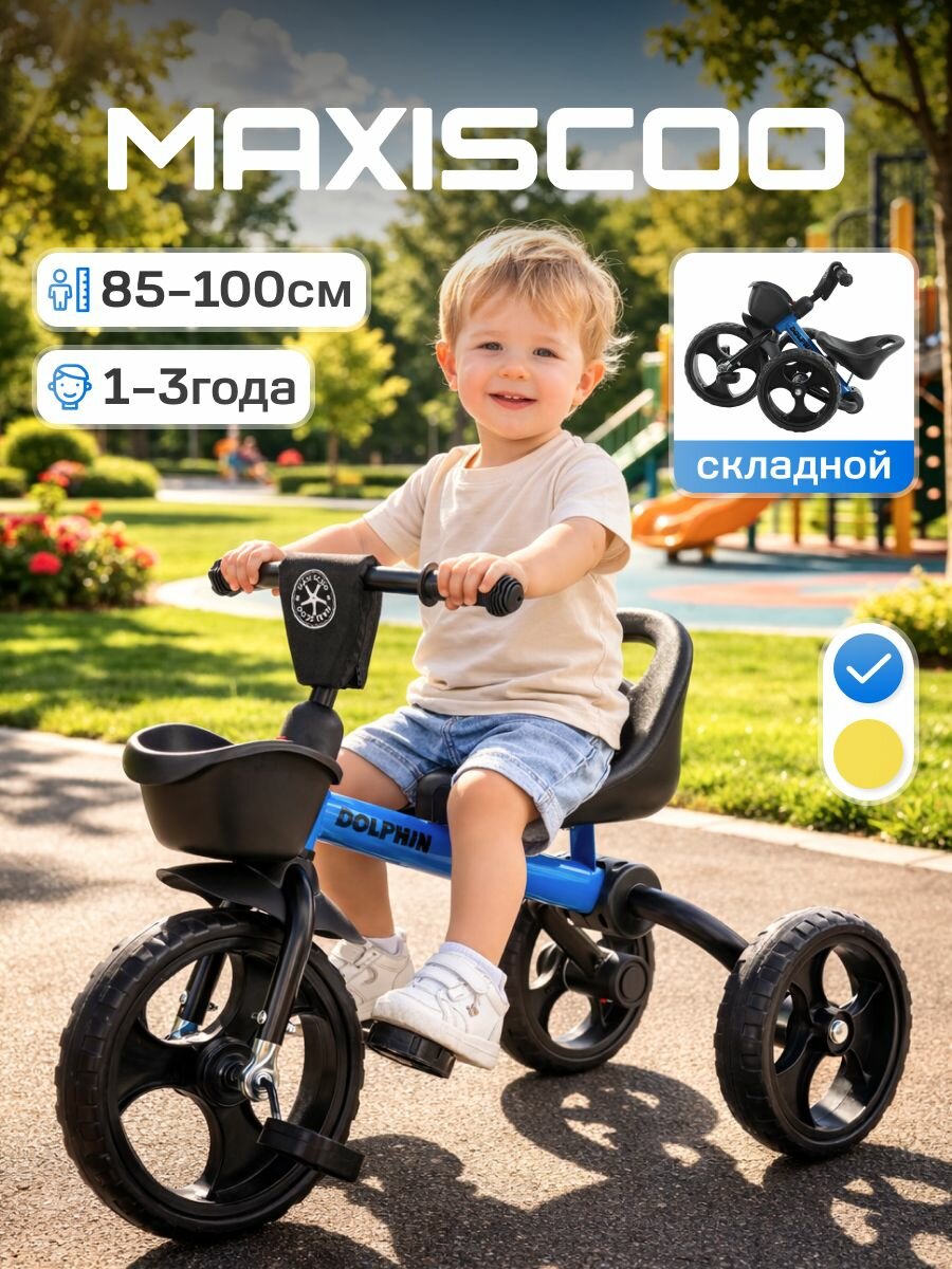 Велосипед детский трехколесный MAXISCOO Dolphin