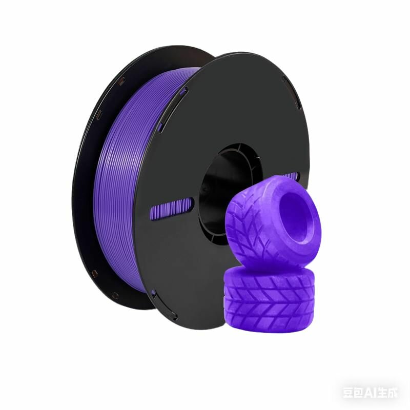 TPU 95A 250г гибкий катушки фиолетов(Filament Пруток), Материал tpu для FDM 3d принтеров, диаметр 1,75 мм, высококачественный пластиковый материал