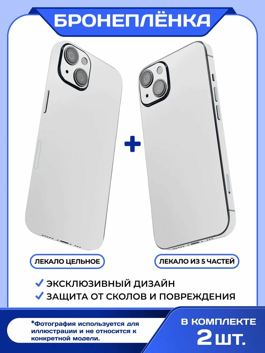 Белая пленка для iPhone 15 на корпус телефона 2шт.