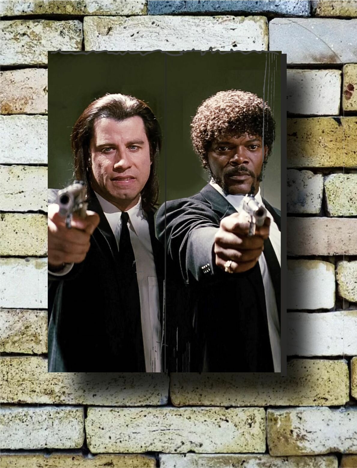 Картина на досках "тарантино. Pulp fiction. Криминальное чтиво. Винс и и Джулс"
