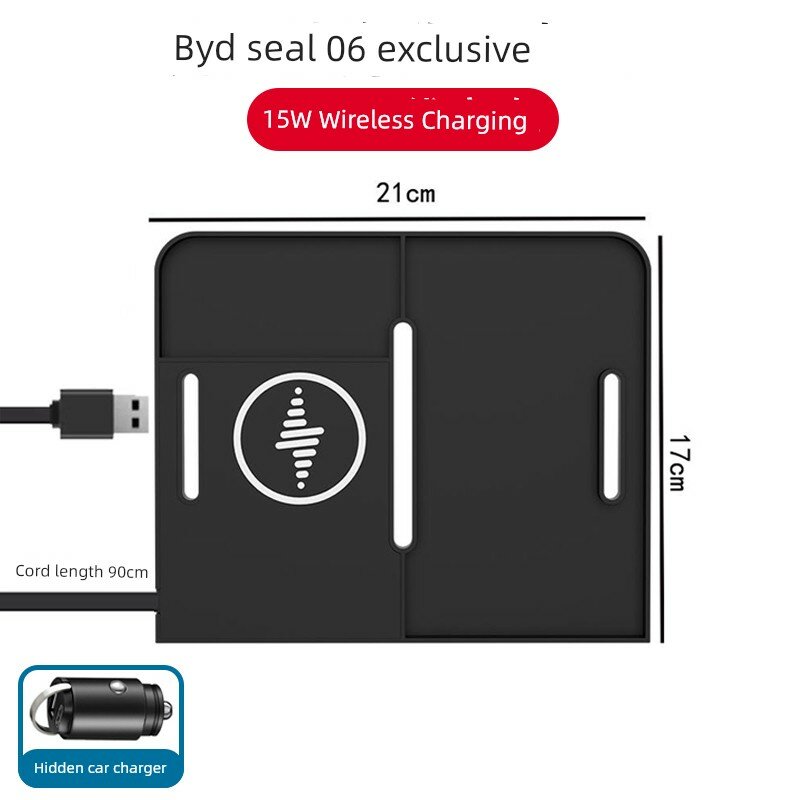 Универсальная беспроводная зарядная панель для BYD Seal 06 DM-i гибридного автомобиля 10 Вт быстрая зарядка Qi