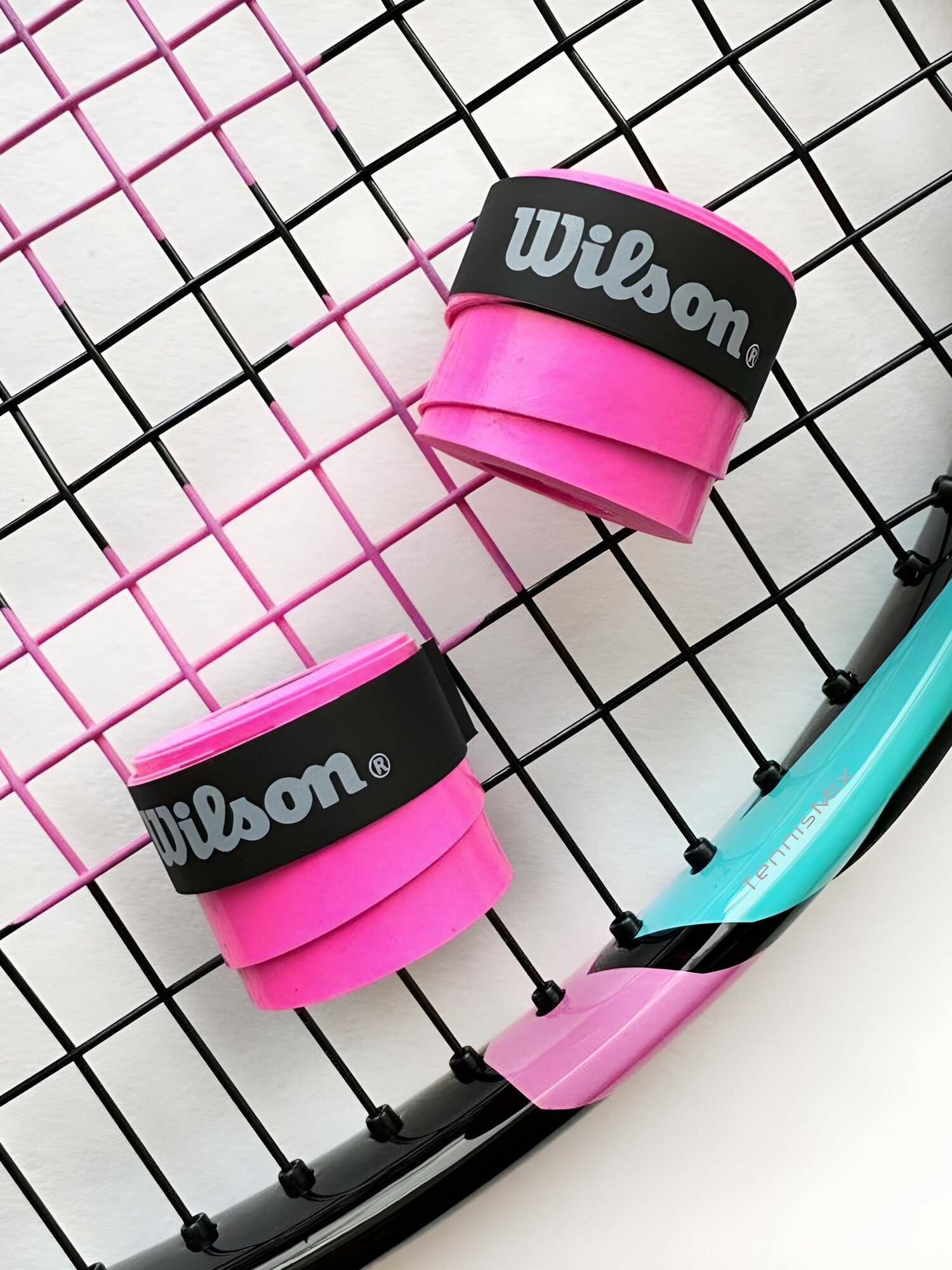 Намотка для теннисной ракетки 2шт WILSON Bowl O Grips Овергрип липкий впитывающий (Розовый)
