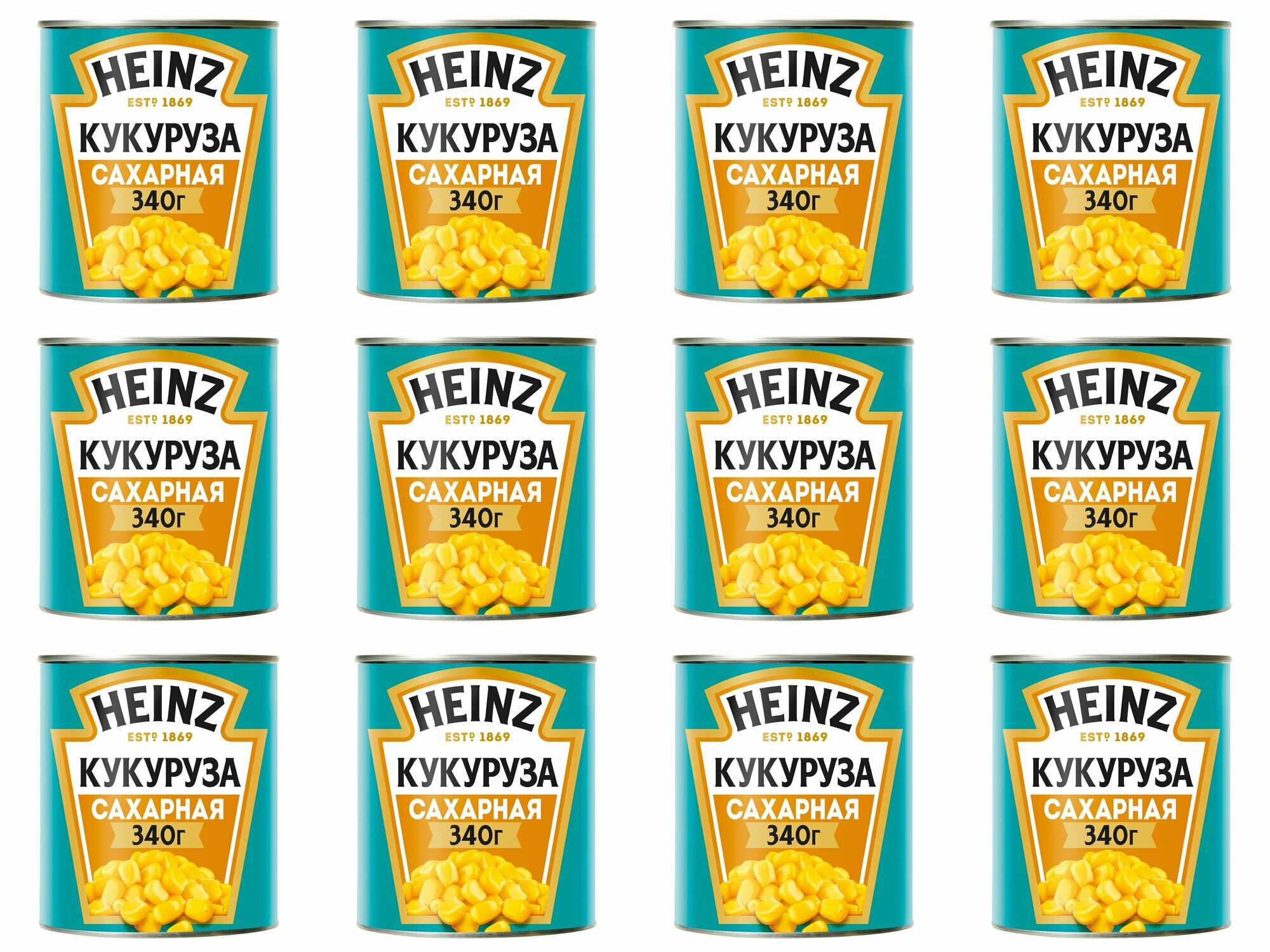 Heinz Кукуруза сладкая, 340 г, 12 шт