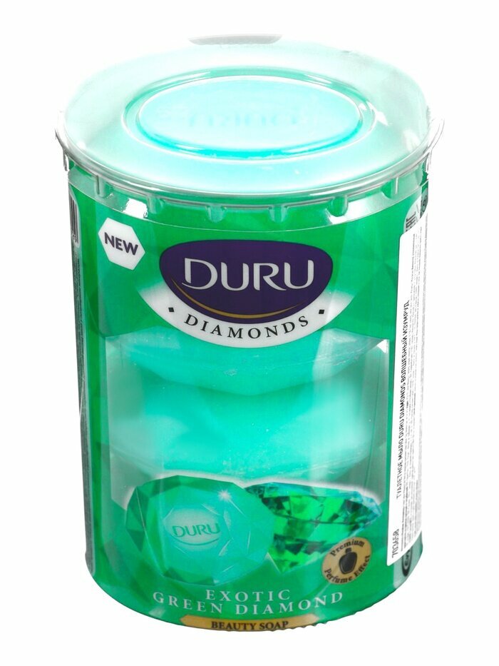 Туалетное мыло DURU DIAMONDS «Изумруд», 4×90 г