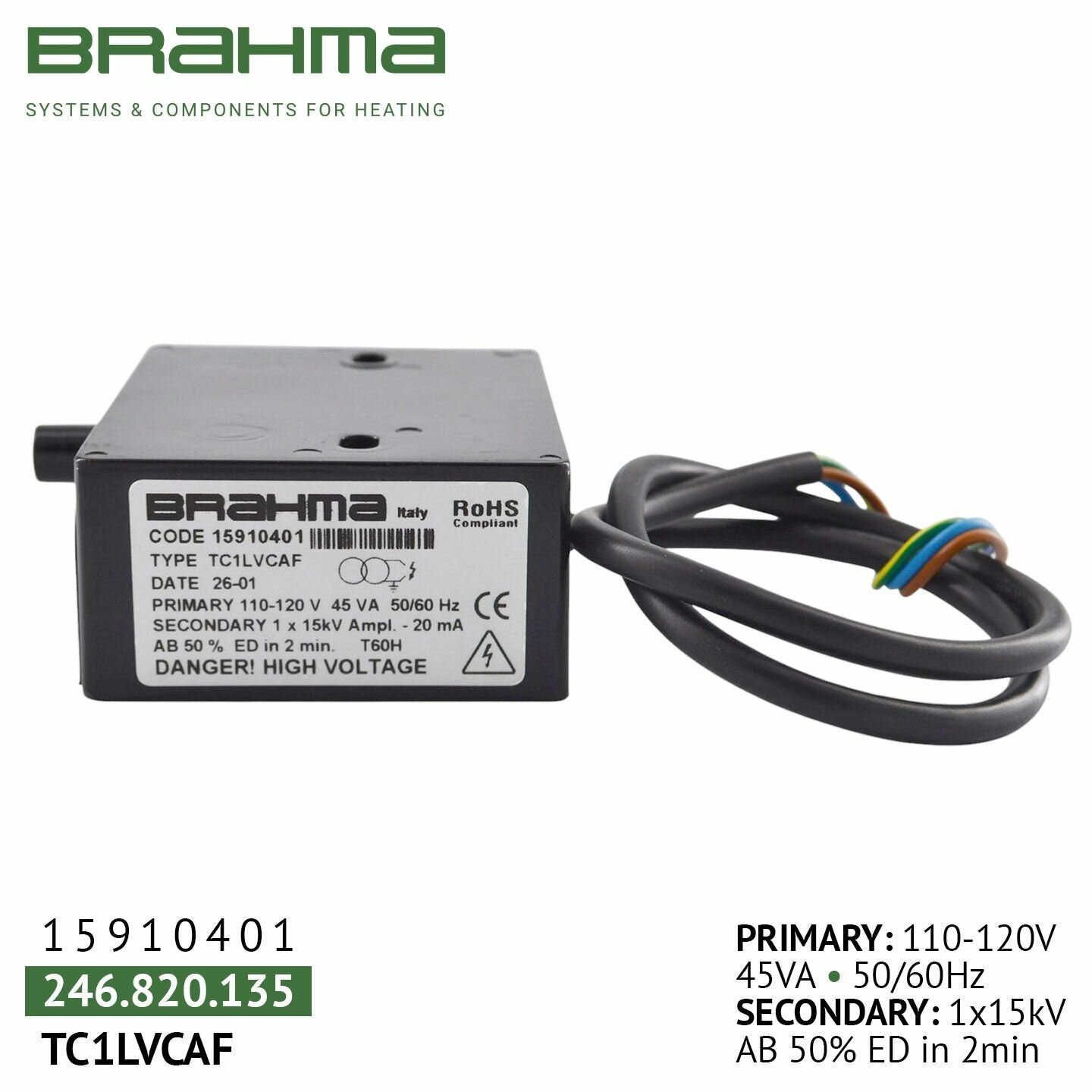 Трансформатор Brahma TC1LVCAF, 15910401