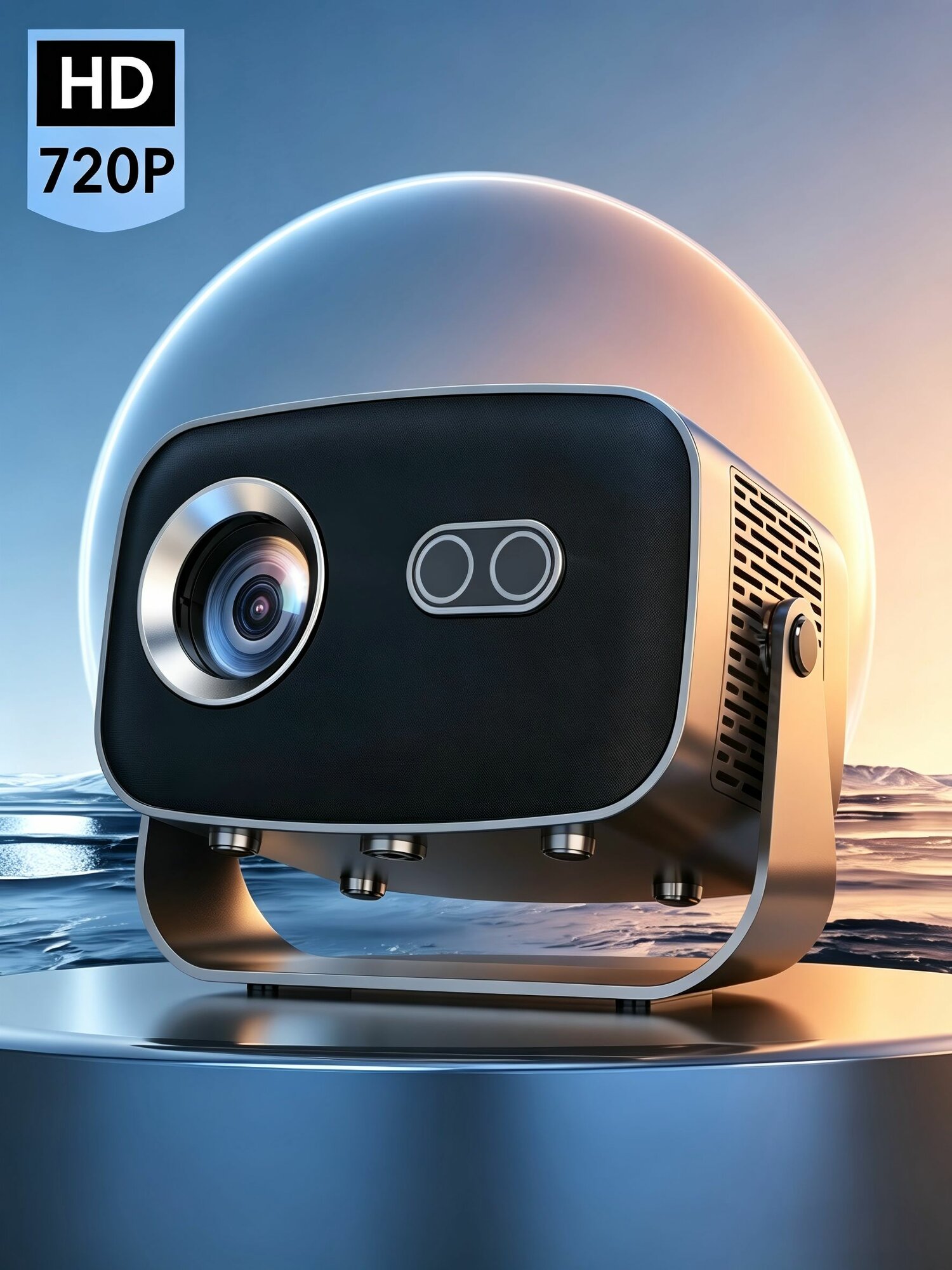 Проектор, 1LCD, шоколадный, серебристый