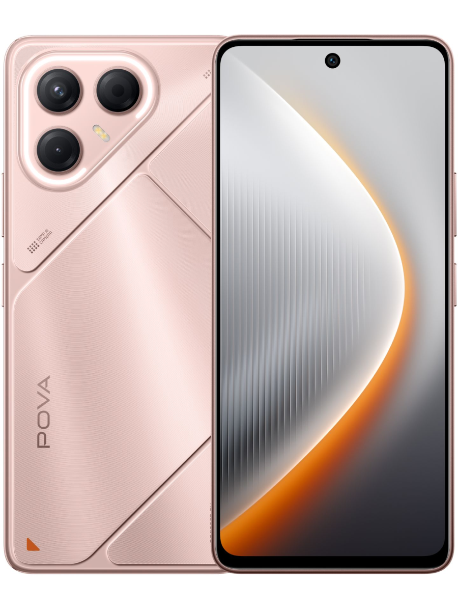 6.78" Смартфон TECNO Pova 7 5G 8/128Gb, NFC, IPS, 144Гц, 6000мAч, розовый