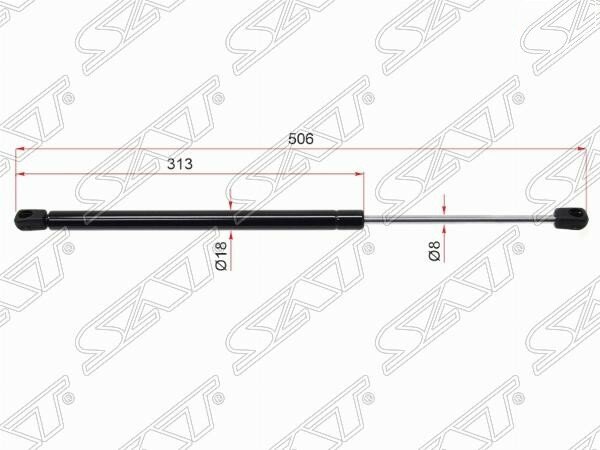 Амортизатор крышки багажника SAT ST-81770-1P000 Kia Venga 10-17 справа=слева