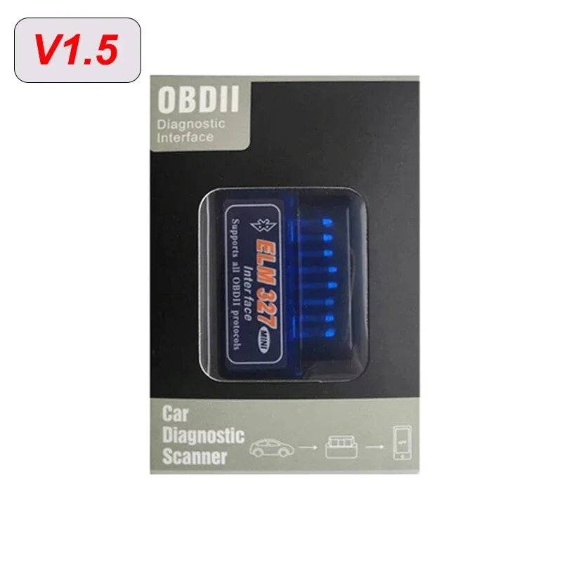 ELM327 OBD2 Сканер Bluetooth V1.5, Автомобильный Диагност