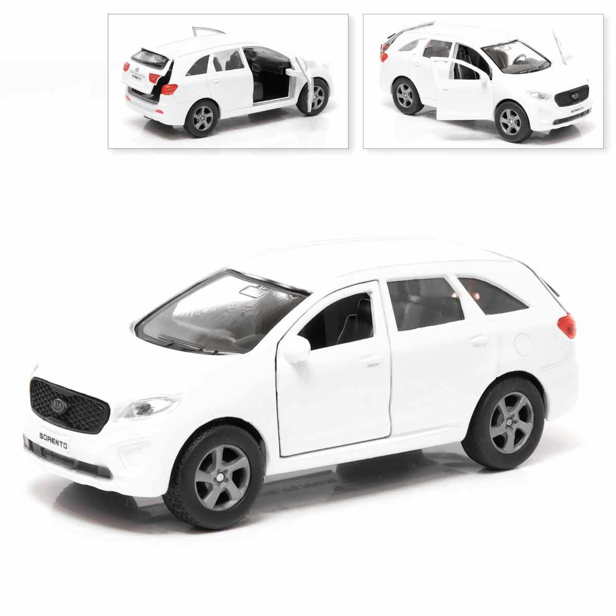 Машинка Kia Sorento Prime, коллекционная, металлическая, белая, Технопарк, 12 см