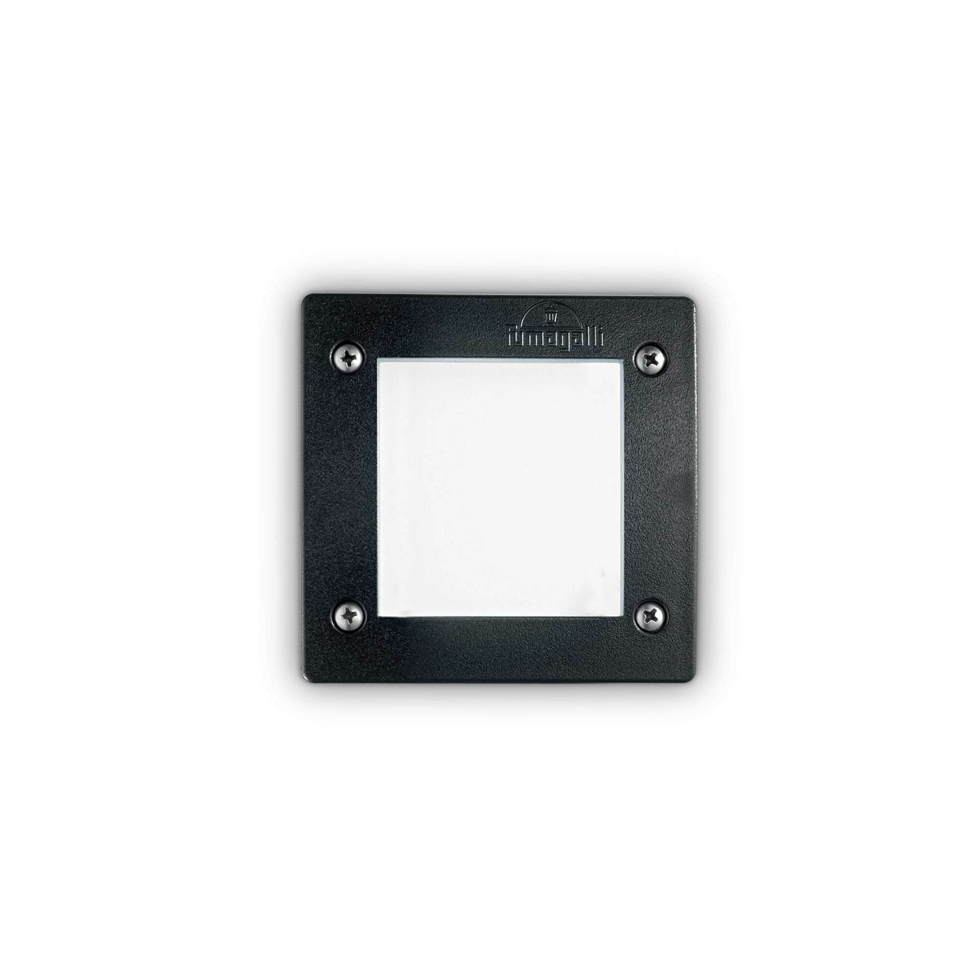 Светильник уличный встраиваемый ideal lux Avenue FI Square макс.1х9Вт IP66 GX53 230В Черный/Белый Смола 096582.