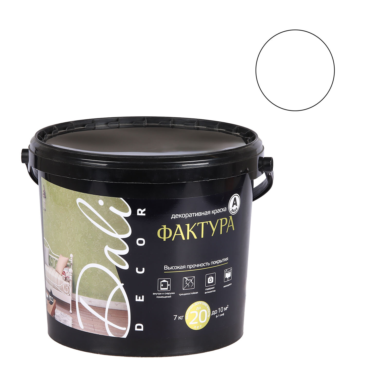 Краска акриловая декоративная 7 кг Фактура DALI - DEKOR