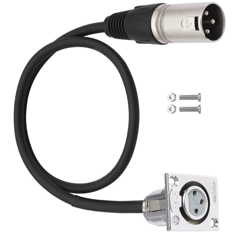 0,6 м 3-контактный разъем XLR revolution D-образного типа для подключения XLR к внутренней панели корпуса-0,6 м