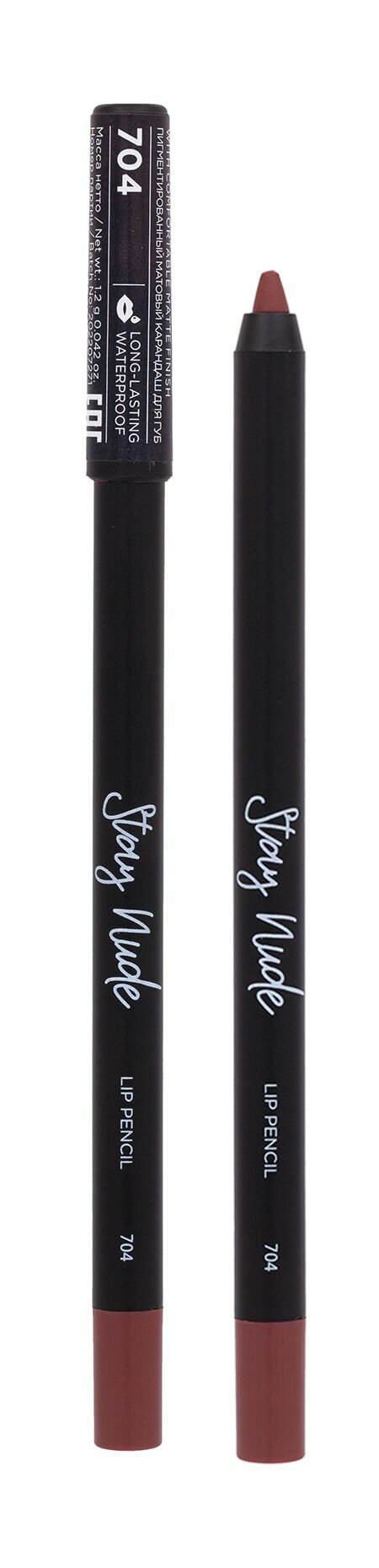 PARISA COSMETICS Карандаш для губ с матовым покрытием, 1 г, 704 Raisin