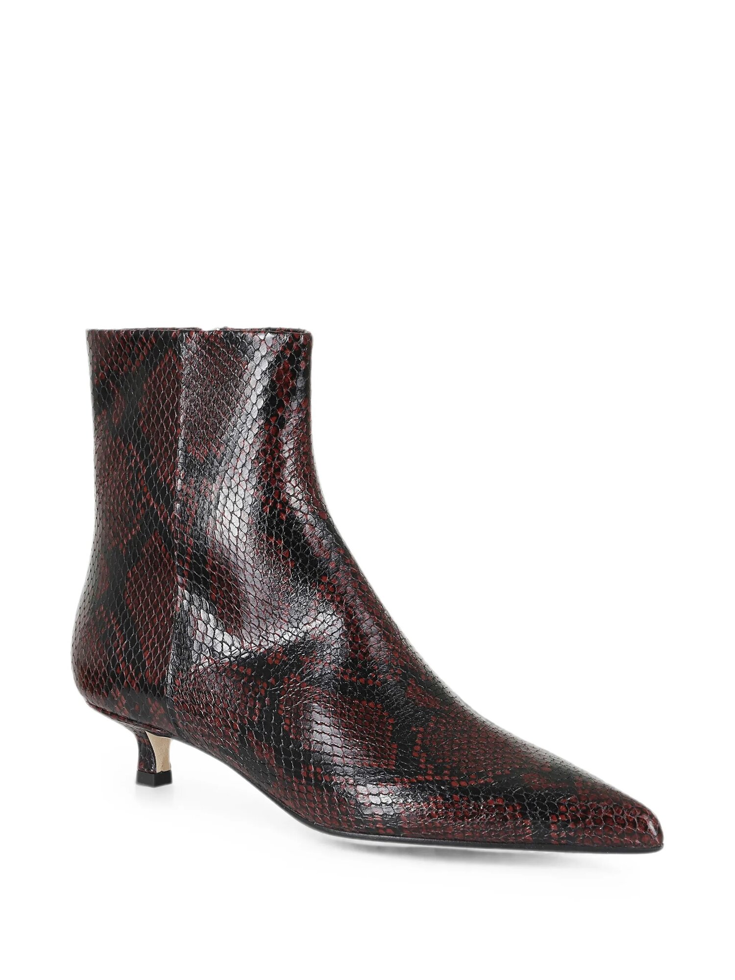 Ботинки Aeyde Snakeskin-effect pointed-toe ankle boots, размер 37 — фото 1
