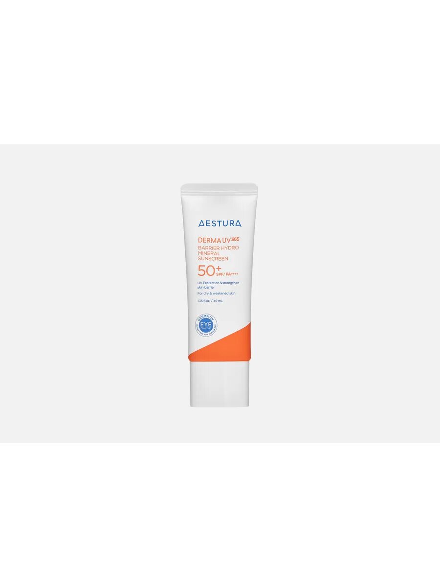 Солнцезащитный крем для лица SPF 50+ AESTURA Derma UV365 Barrier Hydro Mineral Sunscreen 40 мл