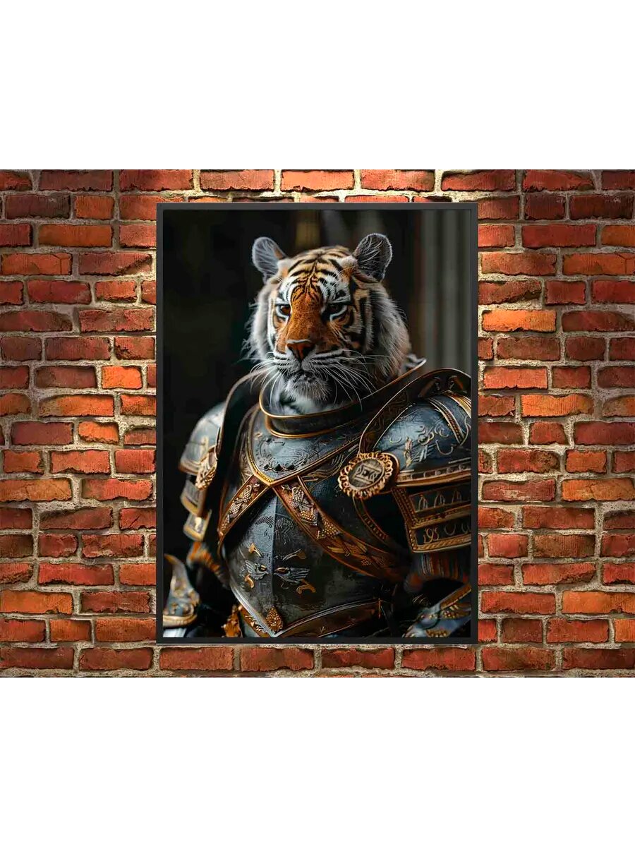 Рыцарь-тигр-животное 4, Плакат 30x42см