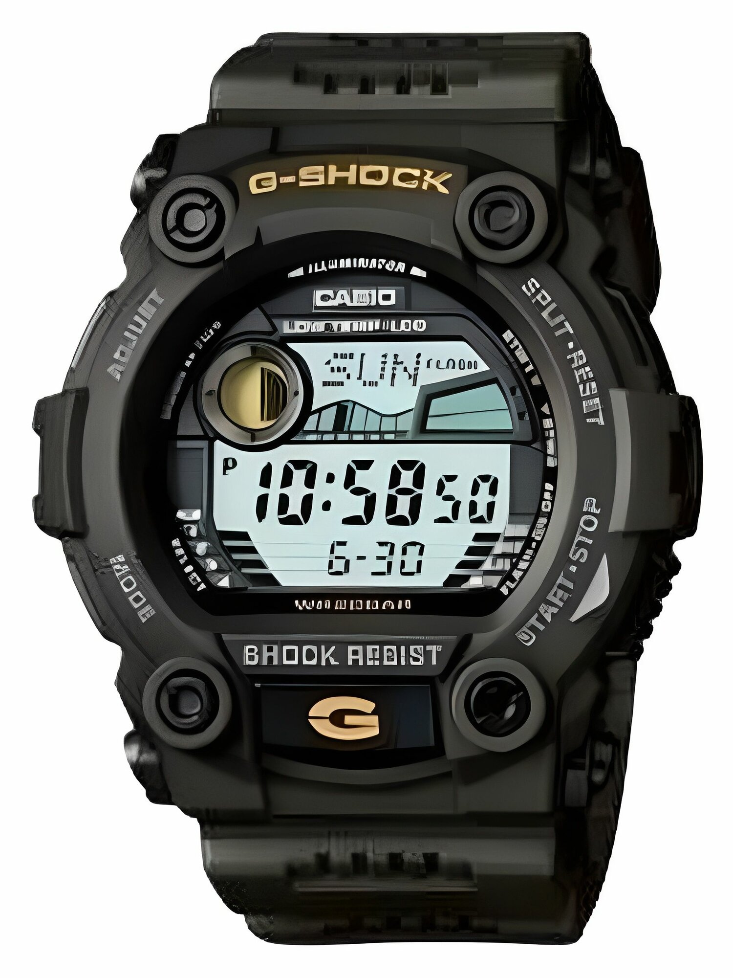 Наручные часы CASIO, серый, черный, желтый