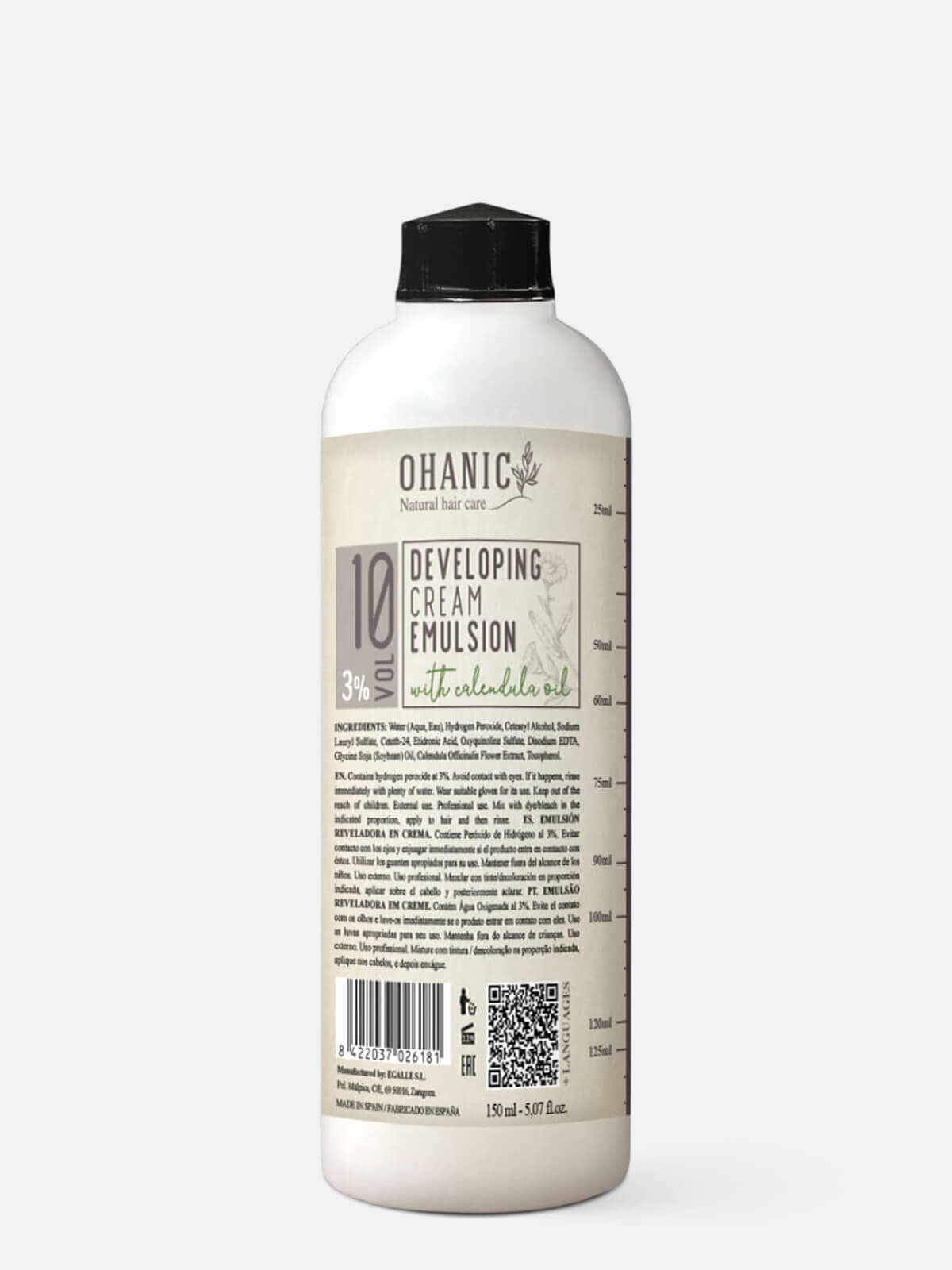 Оксид для краски 3% Ohanic Cream Developer Emulsion (10 vol), 150 мл