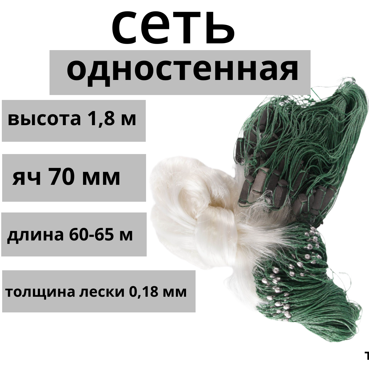 Сеть защитная рыболов70мм