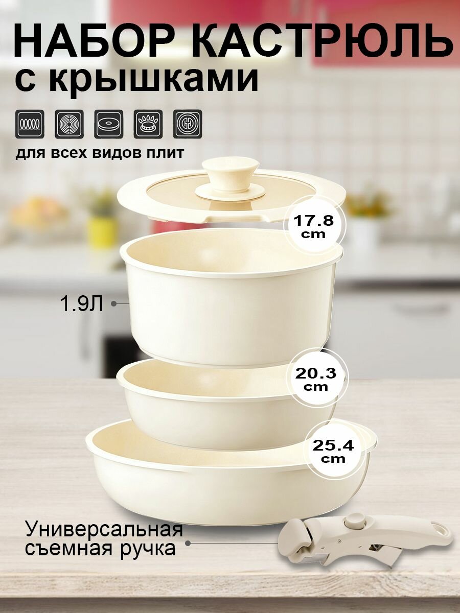 KITU Набор посуды для приготовления 5 предм. алюминий