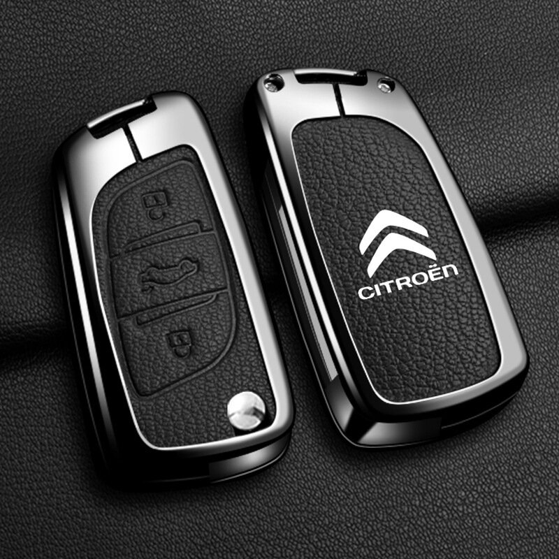 Ключевой брелок Citroen с черным гравированным рисунком, кожаный материал, стиль В, подходит для C5X C6 AIRCROSS