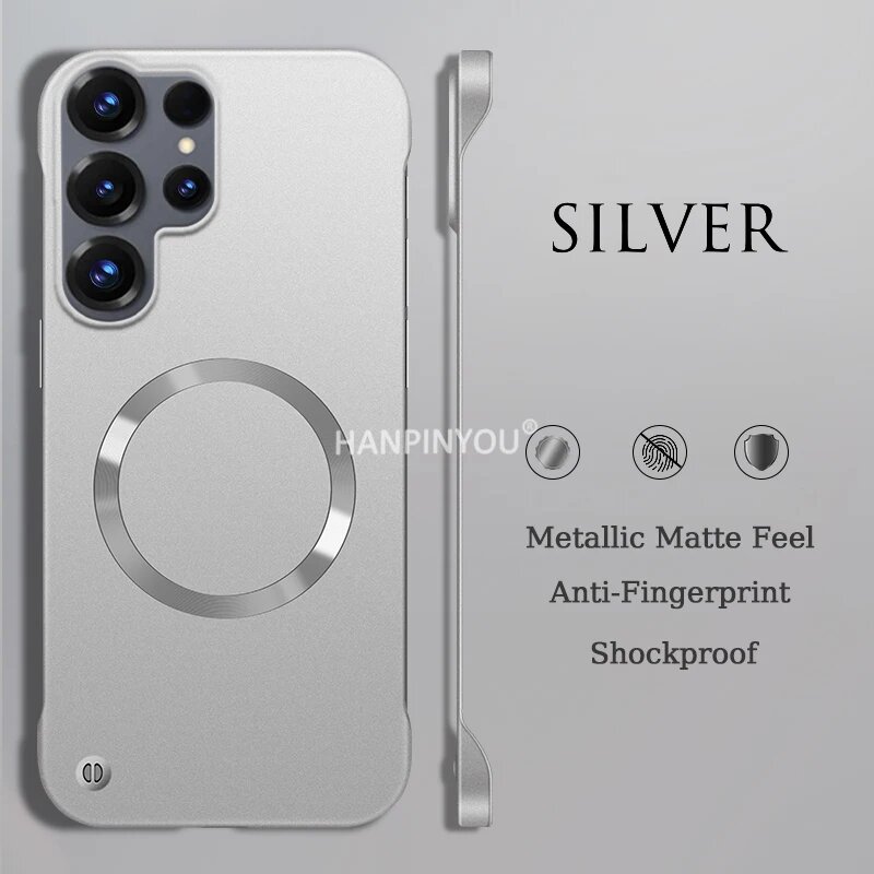 Ультратонкий металлический чехол без рамки для Samsung Galaxy Серебряный, Silver, Galaxy S26 Ultra