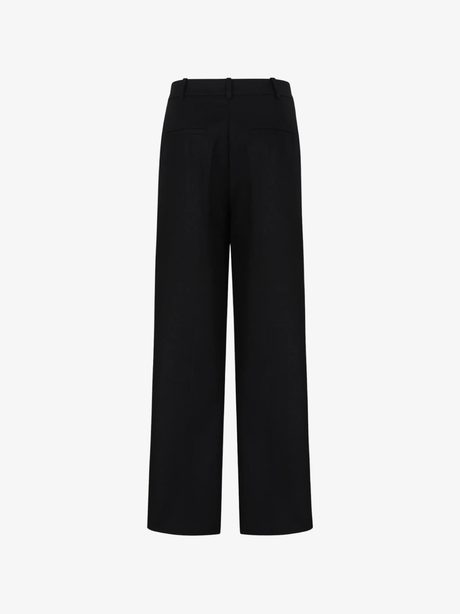 Брюки ANINE BING Pleated wide-leg trousers, размер 6, black — фото 1