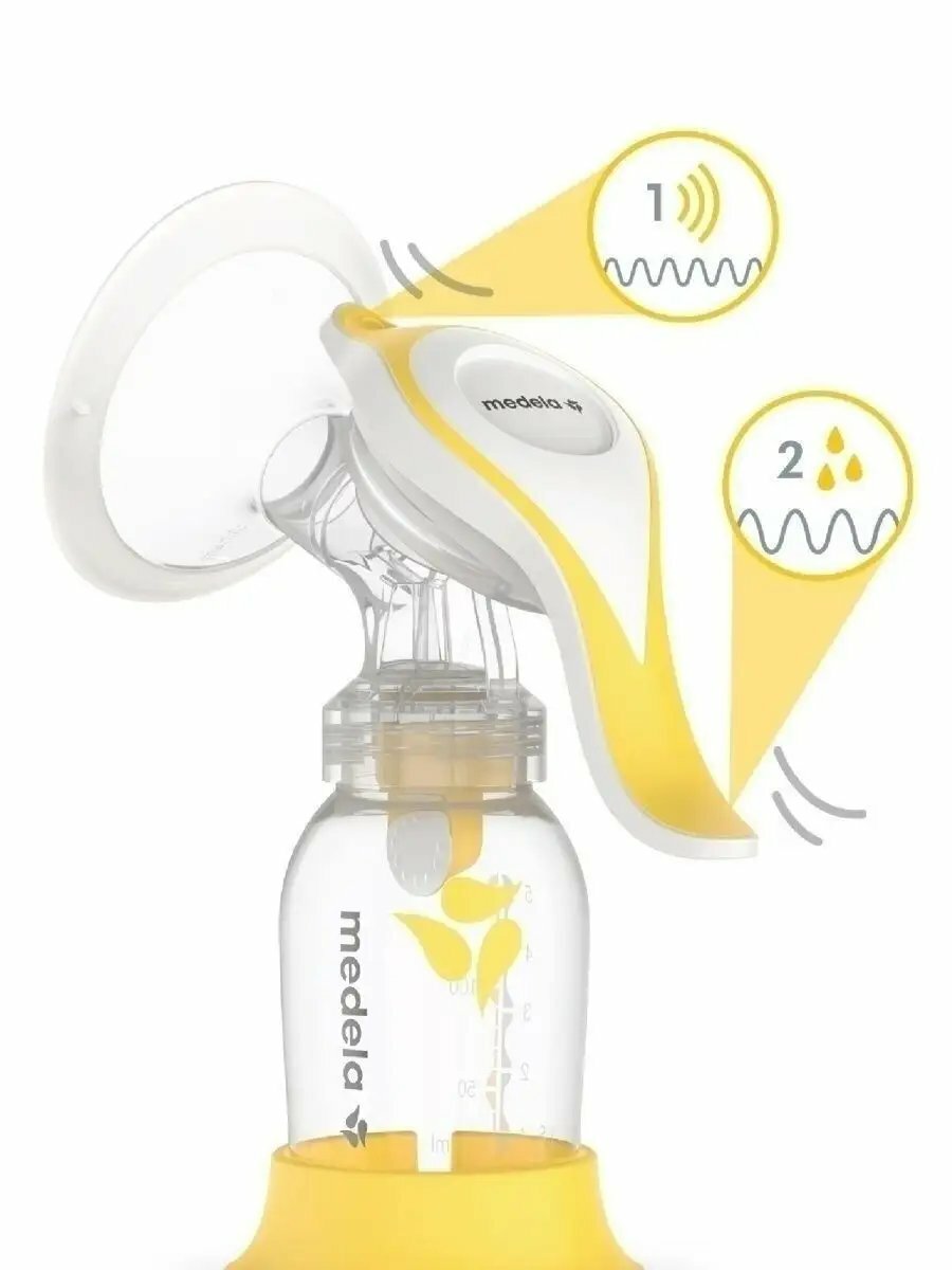 Medela молокоотсос ручной Harmony двухфазный без соски с воронкой Personalfit Flex — фото 1