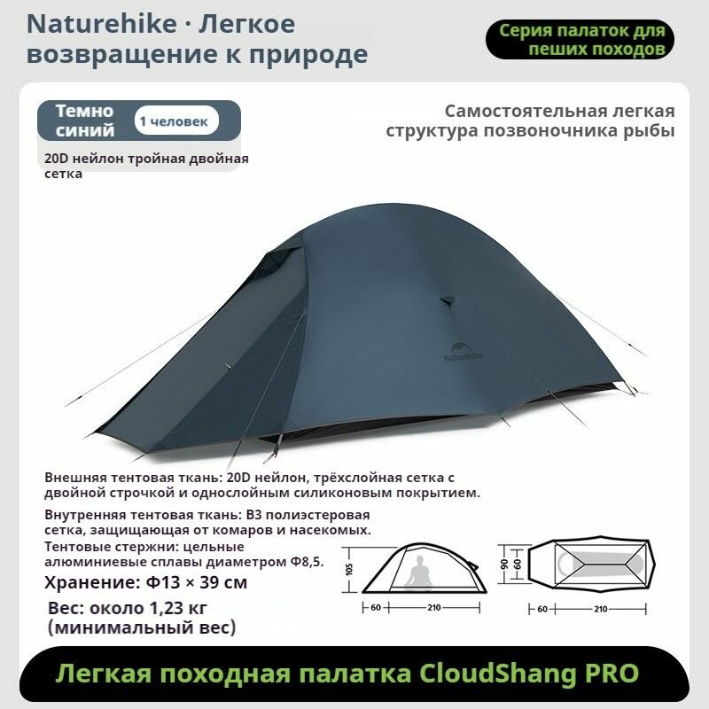Naturehike Туристическая палатка на 1-3 человека CNK2350WS020