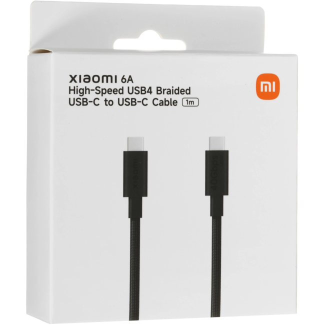 BHR087BGL Кабель Xiaomi 6A High-speed USB4 Braided USB-C to USB-C Cable (1m) — фото 1