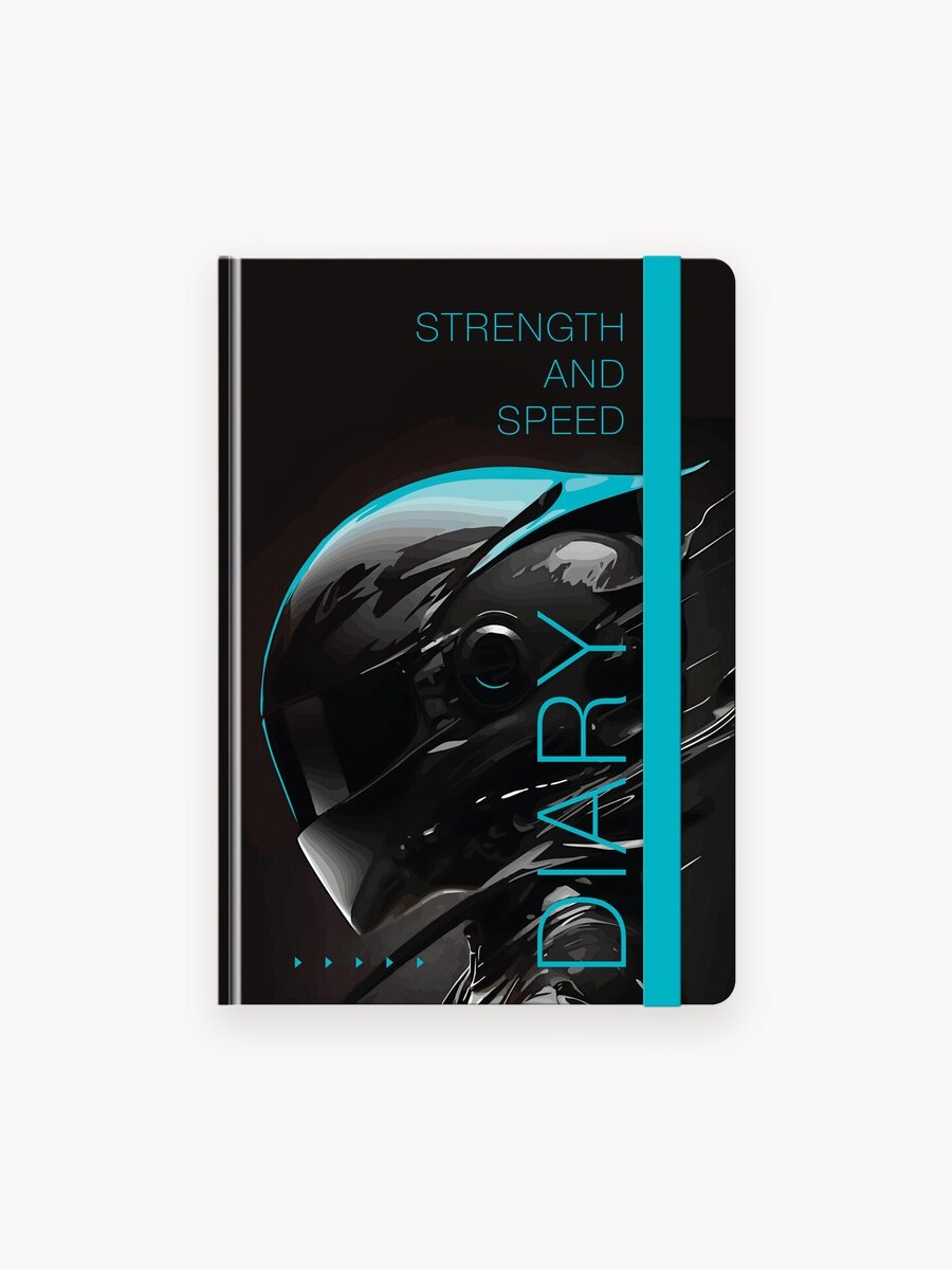 Ежедневник BG "Скорость" недатированный, А5, твердый переплет, на резинке, 1 шт.