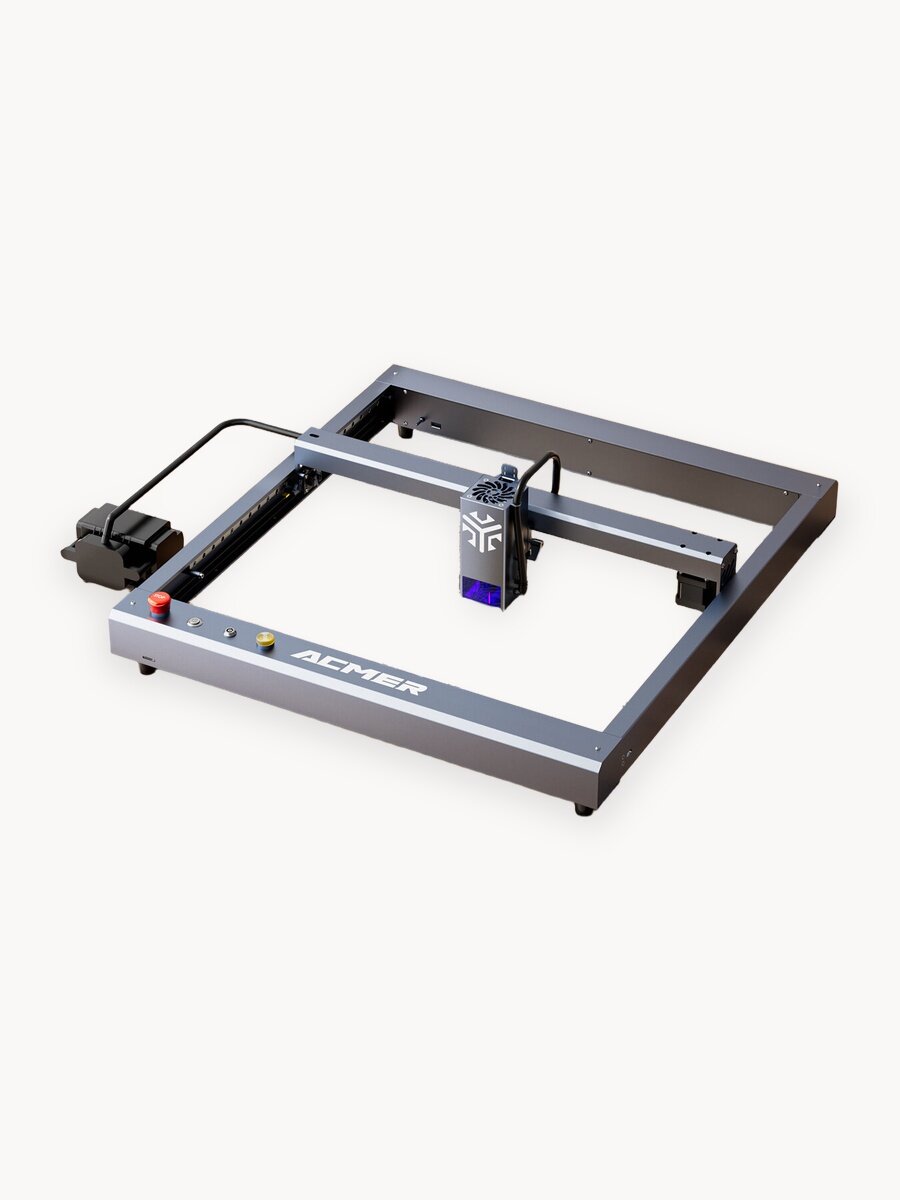 Лазерный гравер ACMER P2 20Вт, 30000 мм/мин, 420×400 мм, с воздушным компрессором, APP WiFi, не требующий сборки