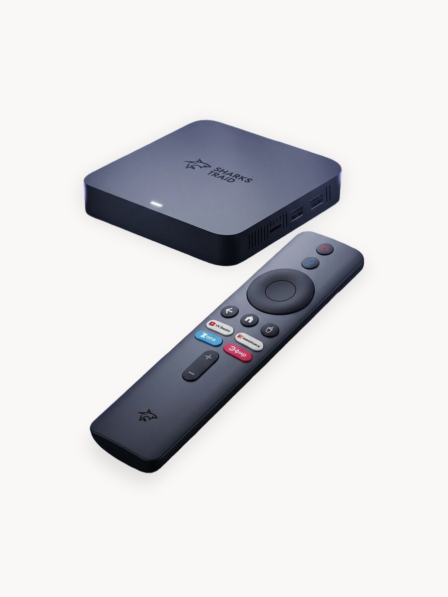 Смарт ТВ приставка для телевизора SharksTraid Multiroom W2 Андроид 11, 4 Гб + 32 Гб
