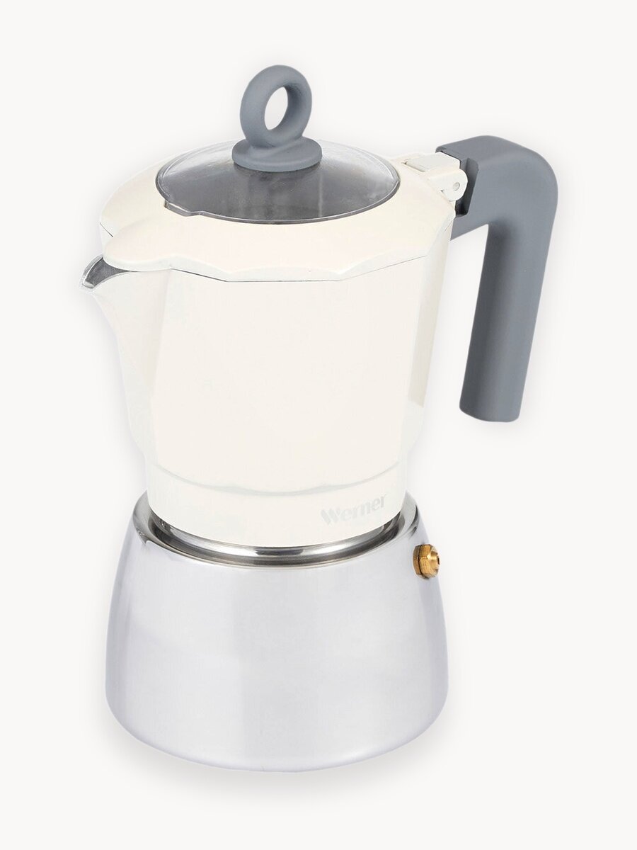 Гейзерная кофеварка Werner Estro 51390 0,3 л молочный/бежевый