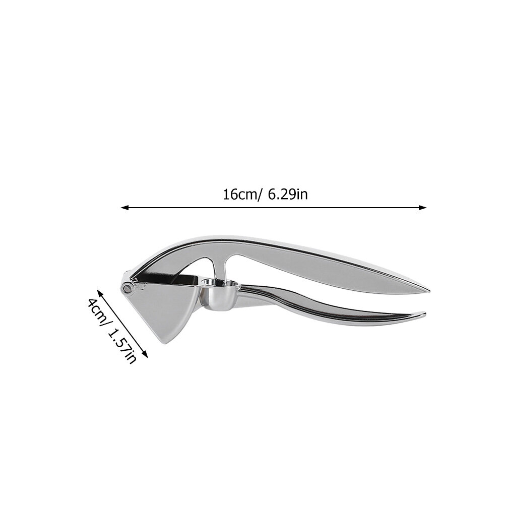 Один Practical Garlic Squeezer Из Нержавеющей Стали Для Кухни Серебристый 16.00X4.00X3.20Cm